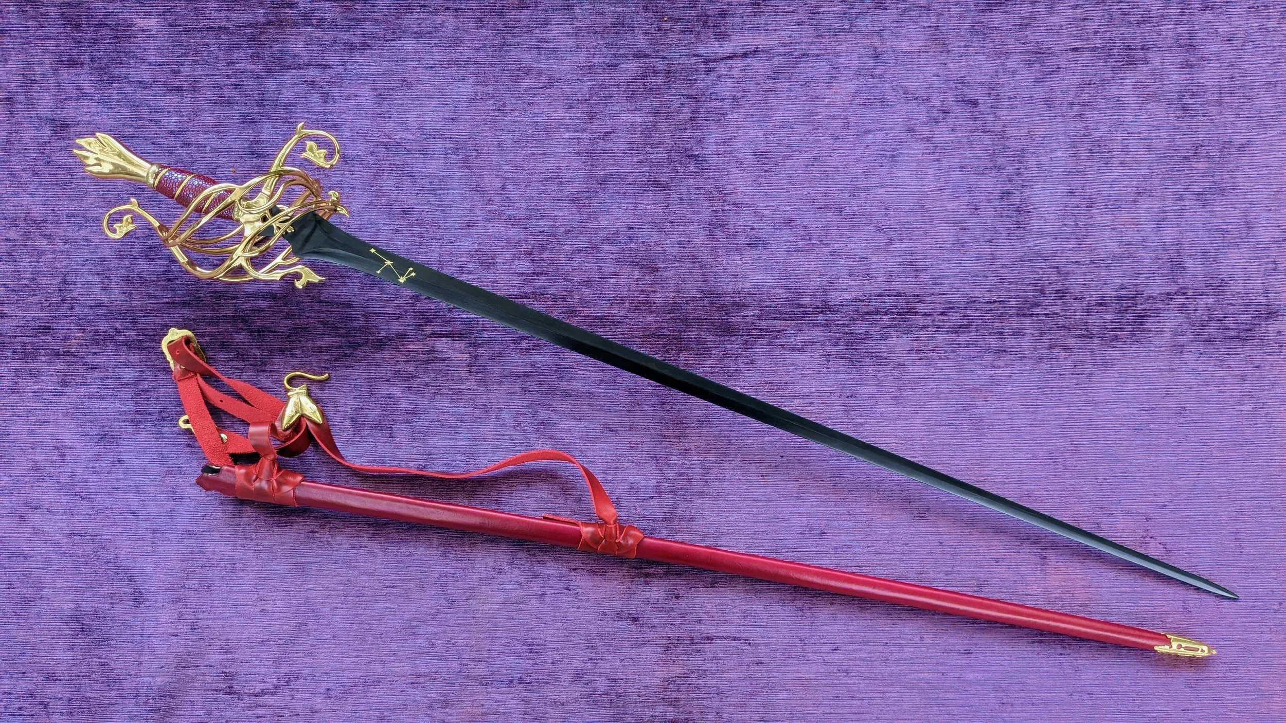 Golden Hare Wedding Rapier [ALUMINUM] — Jesse Belsky Stageswords
