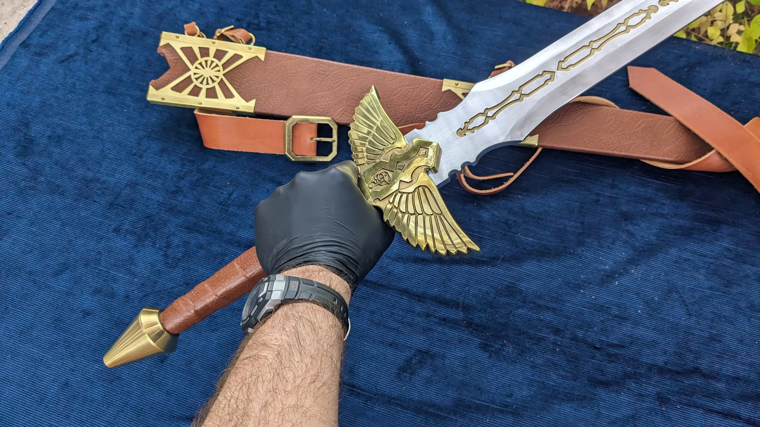 Winged Brass Wedding Greatsword [ALUMINUM] — Jesse Belsky Stageswords