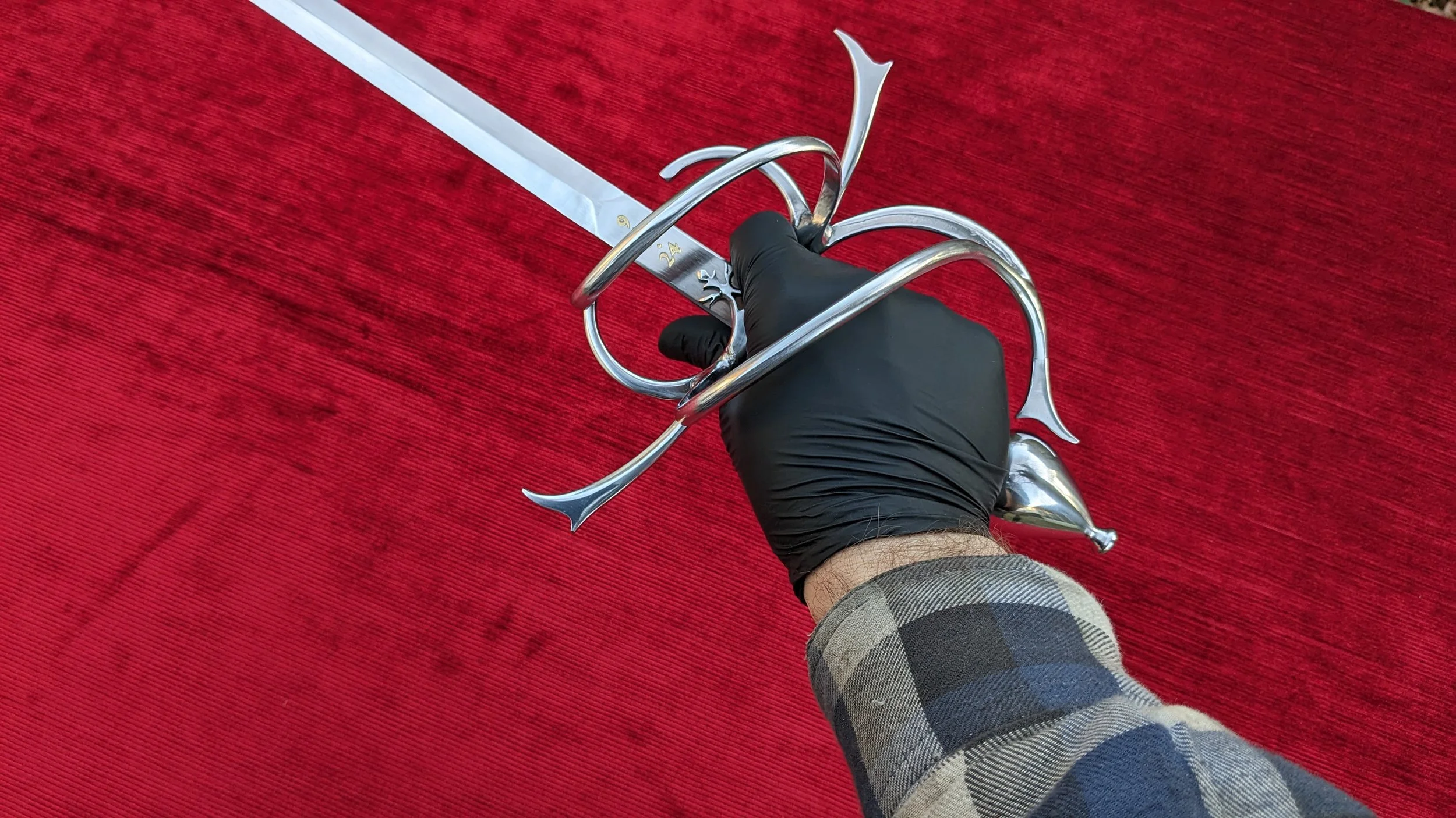 Wedding Rapiers -- Purple Rayskin Grips [BLUNT] — Jesse Belsky Stageswords