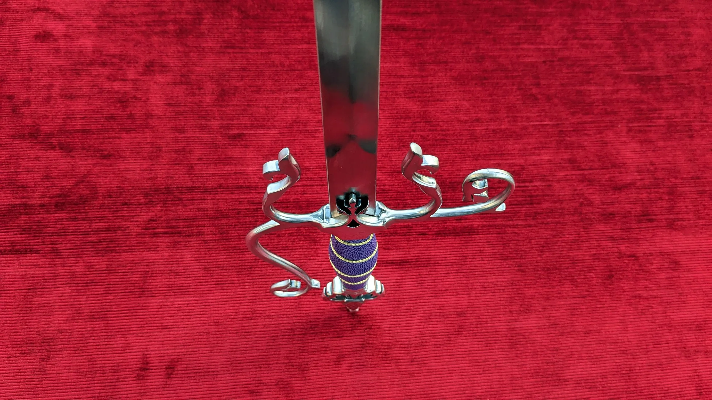 Wedding Rapiers -- Purple Rayskin Grips [BLUNT] — Jesse Belsky Stageswords