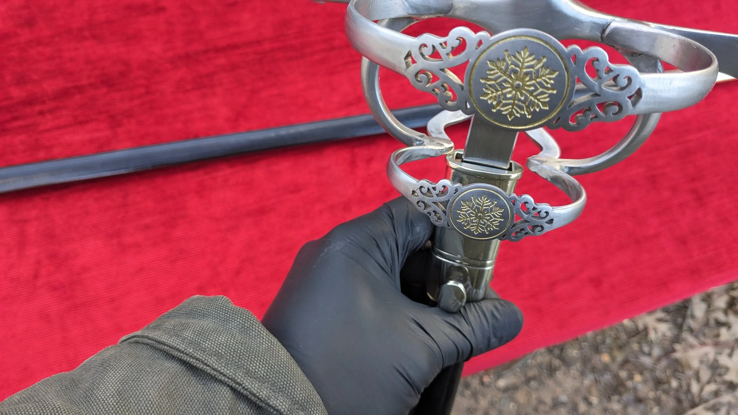 Narrow Leather Rapier Scabbard - Black/Brown — Jesse Belsky Stageswords