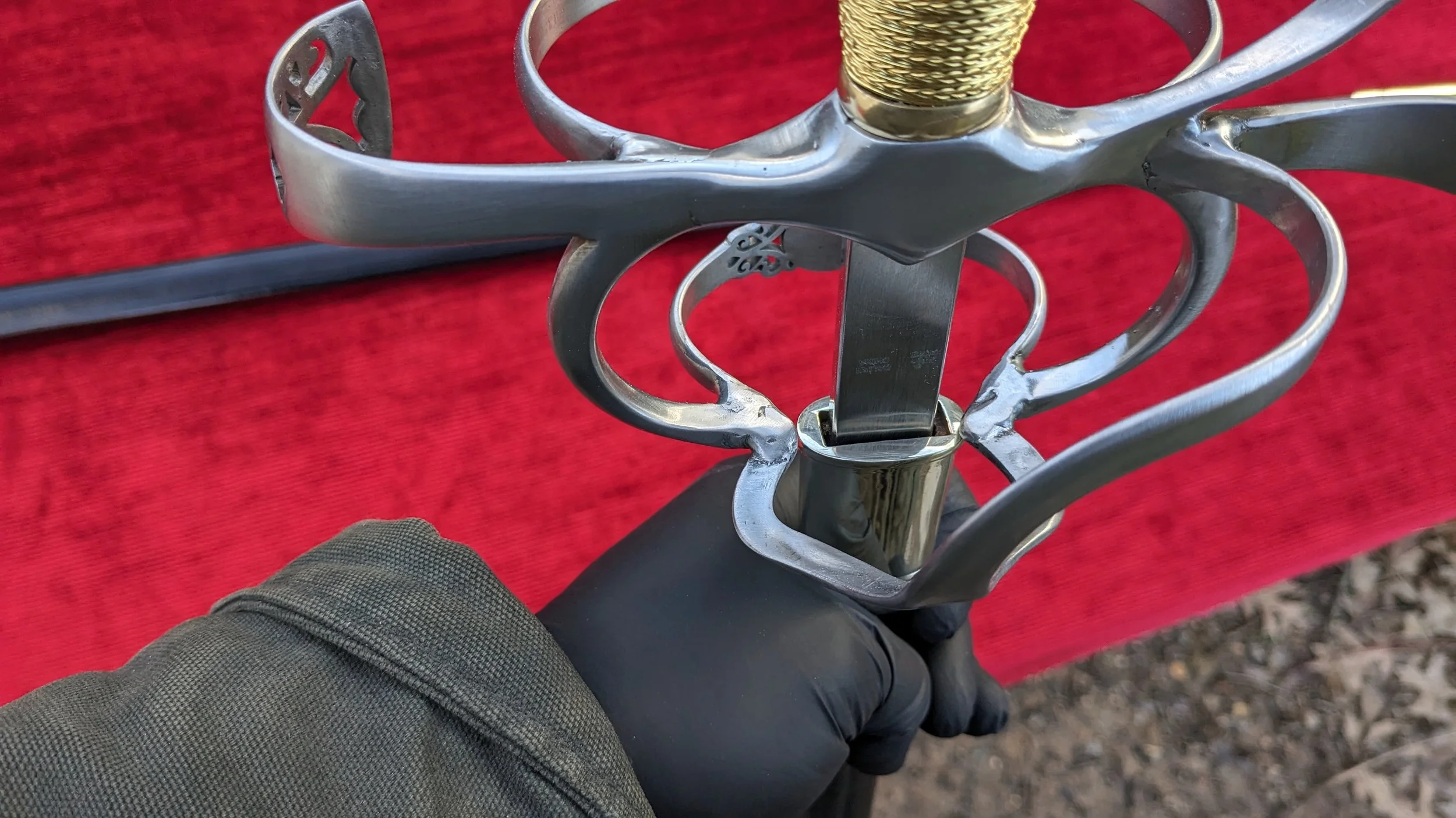 Narrow Leather Rapier Scabbard - Black/Brown — Jesse Belsky Stageswords