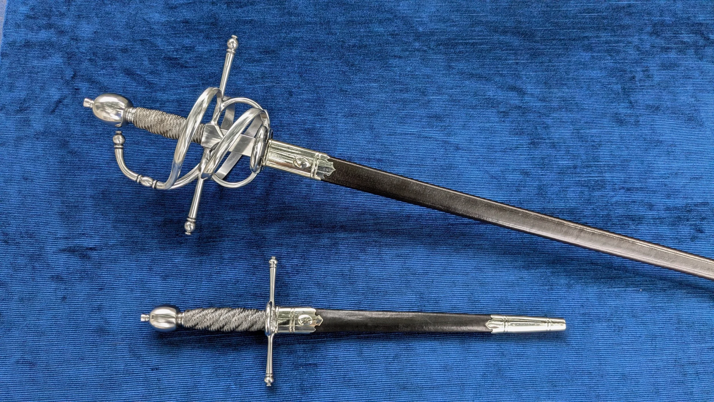Ball-Quillion Swept Hilt Rapier & Dagger [SHARP] — Jesse Belsky Stageswords