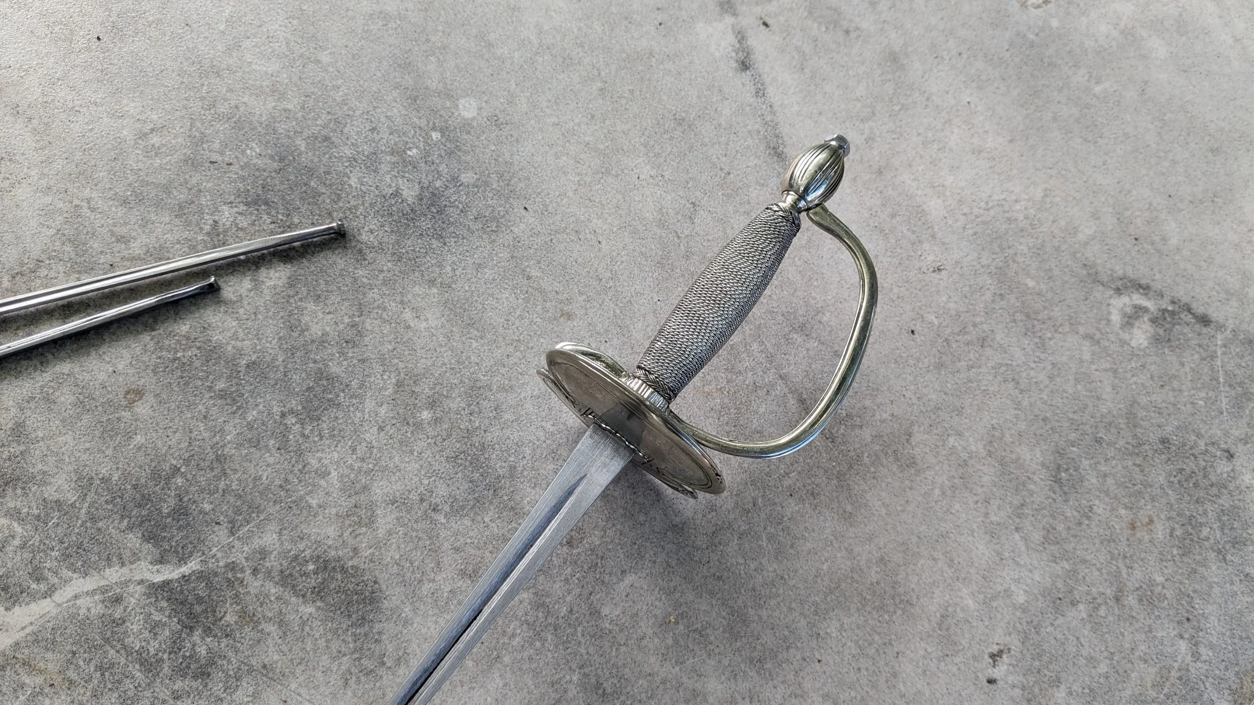 White Brass Hilt Smallsword 4 [HEMA] — Jesse Belsky Stageswords