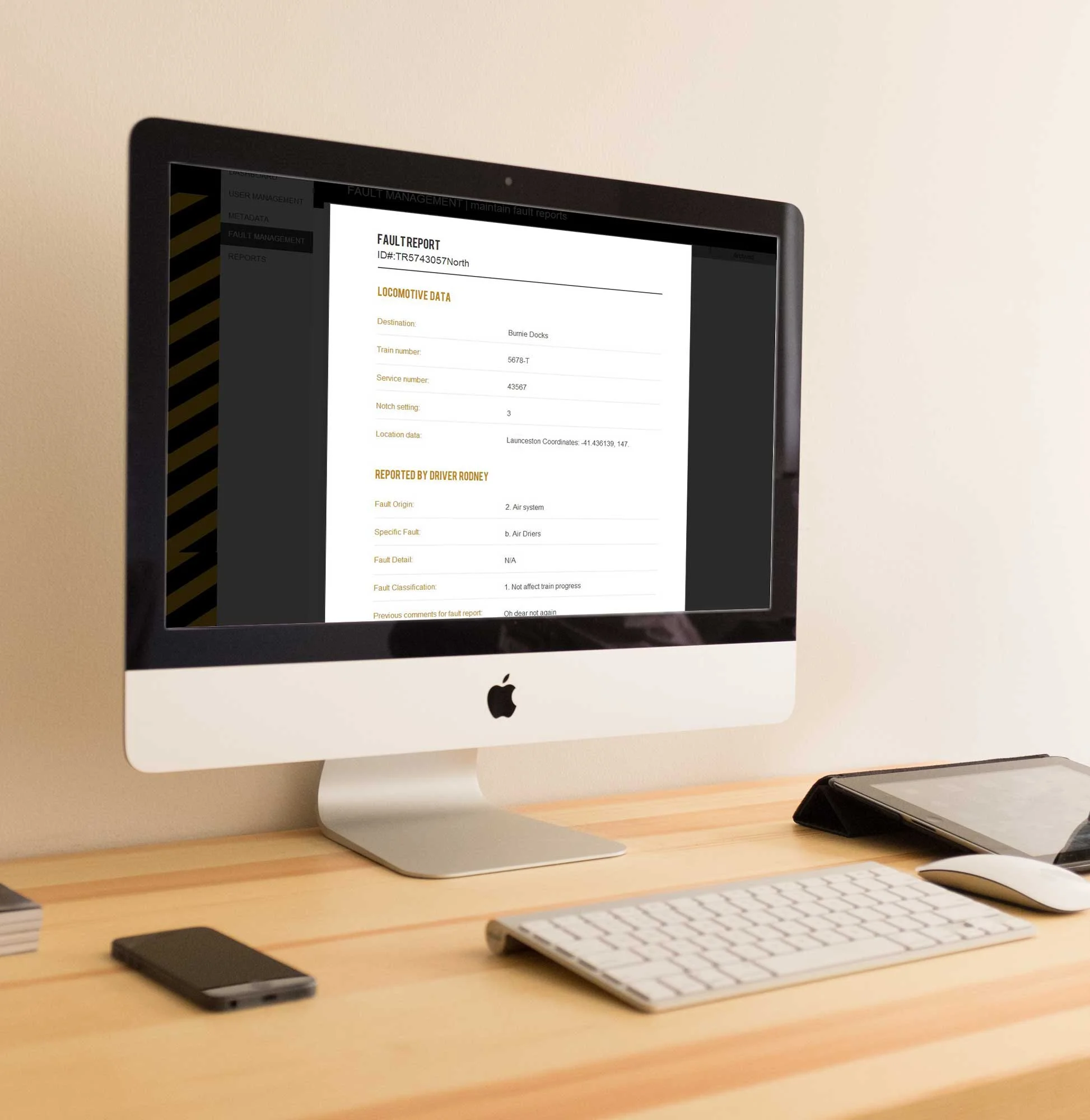 Enterprise Apps: TasRail Fault Reporting System — Autech