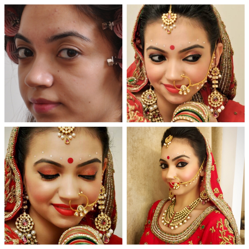 Indian Bridal Makeup Before And After