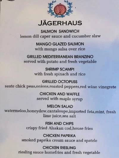 Menu — Jägerhaus German Restaurant & Biergarten