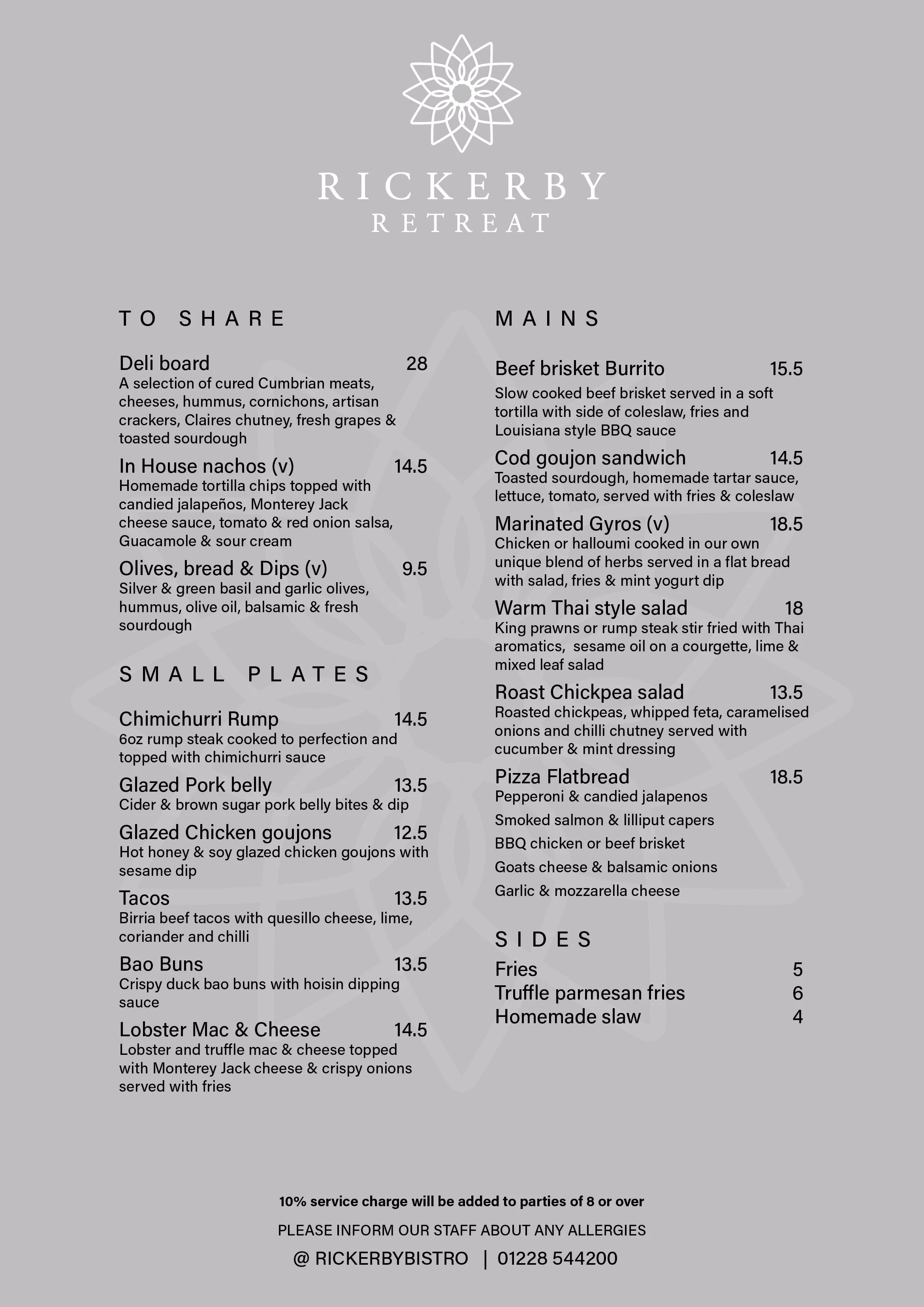 Bistro at Rickerby Retreat Spa & Bistro — Rickerby Retreat Spa & Bistro