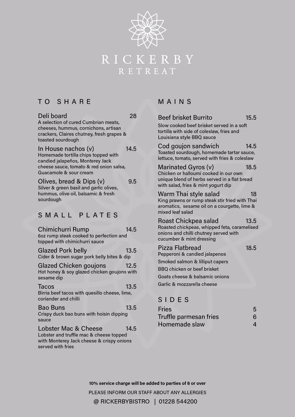 Bistro at Rickerby Retreat Spa & Bistro — Rickerby Retreat Spa & Bistro