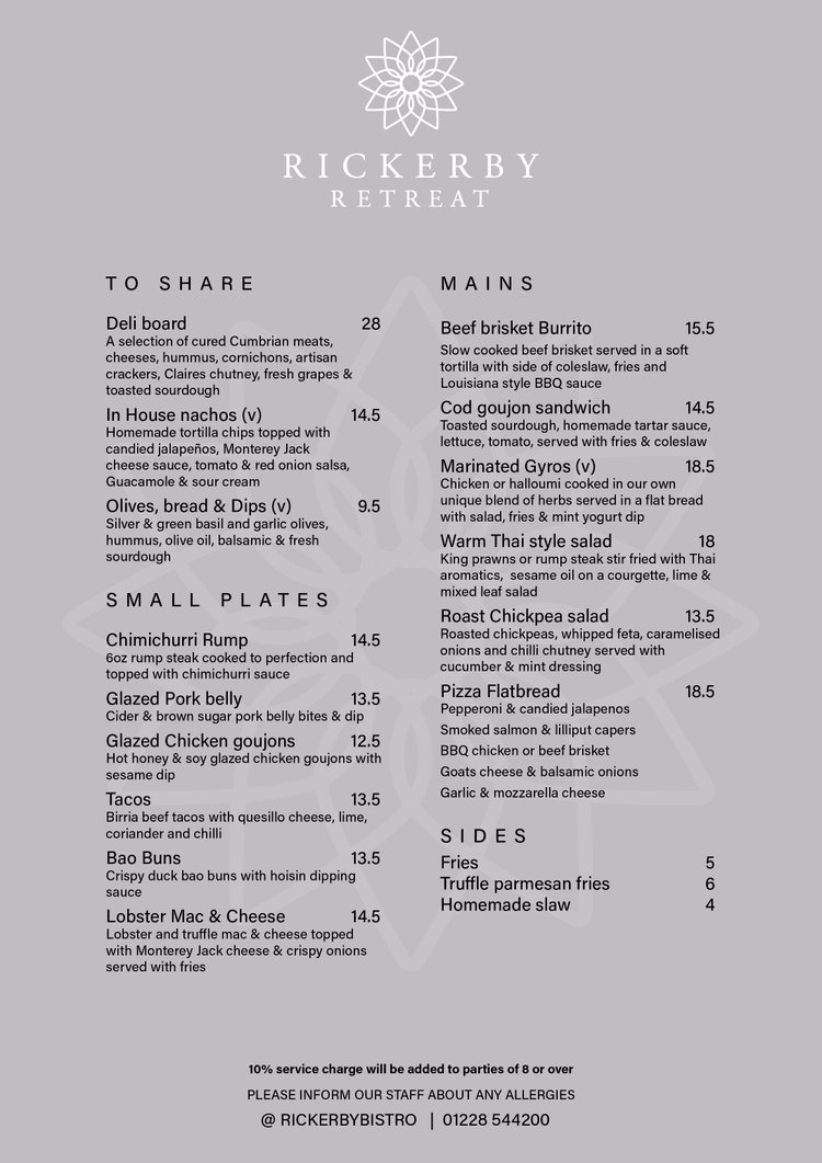 Bistro at Rickerby Retreat Spa & Bistro — Rickerby Retreat Spa & Bistro