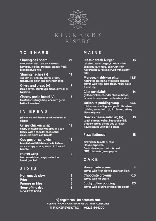 Bistro at Rickerby Retreat Spa & Bistro — Rickerby Retreat Spa & Bistro