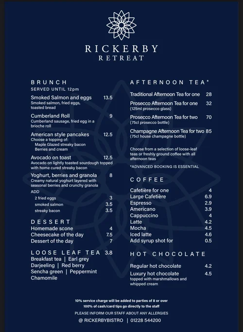 Bistro at Rickerby Retreat Spa & Bistro — Rickerby Retreat Spa & Bistro