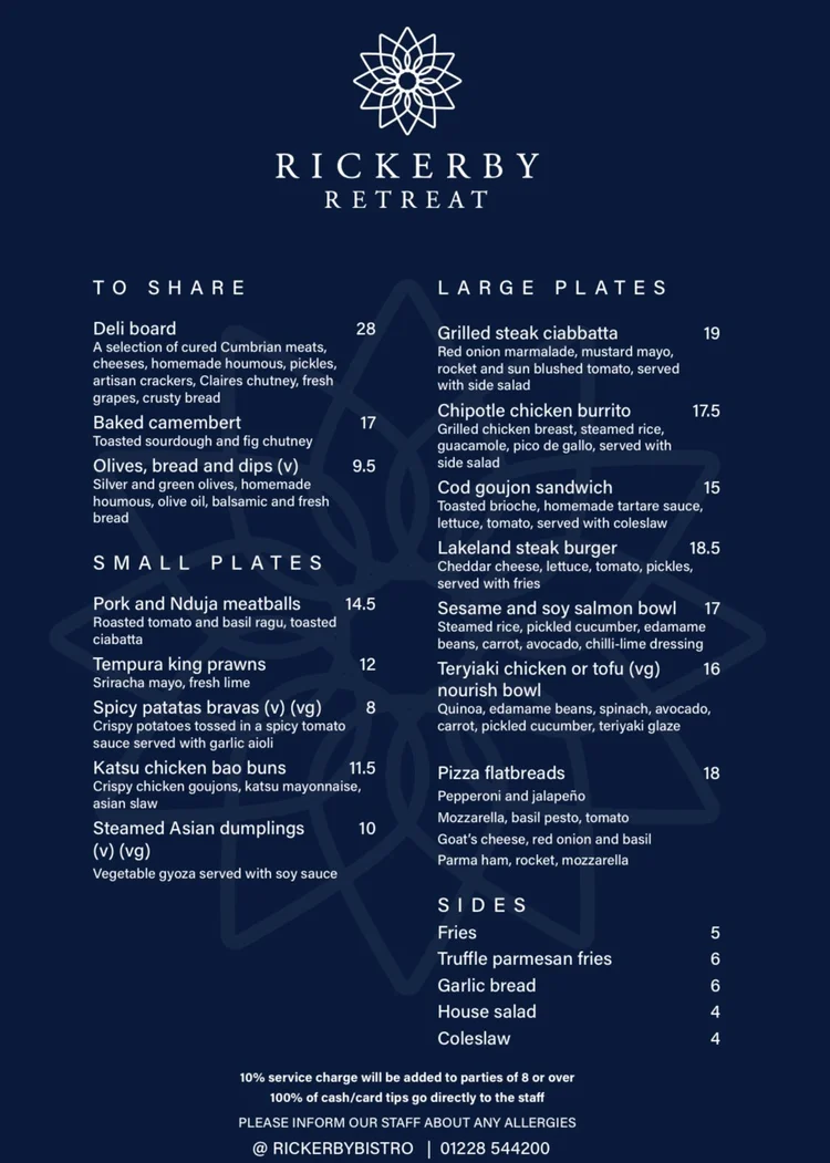 Bistro at Rickerby Retreat Spa & Bistro — Rickerby Retreat Spa & Bistro