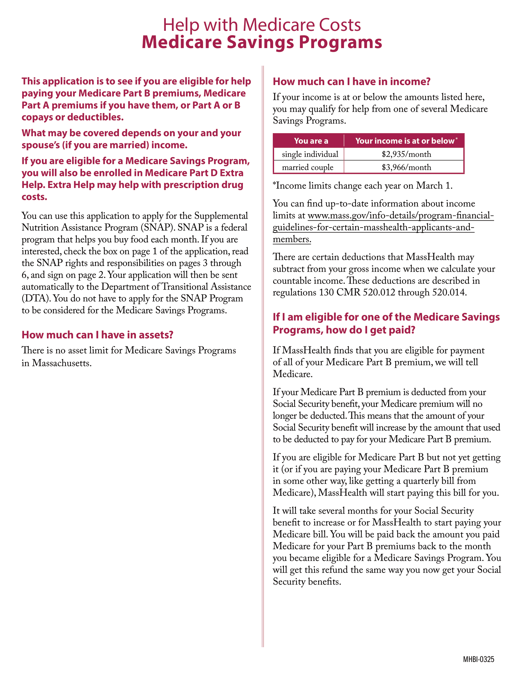 Medicare Savings Program Resources — Mass Senior Action Council