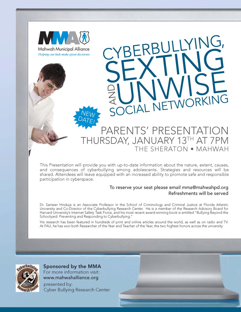 Cyberbullying, Sexting, and Unwise Social Networking — Mahwah Municipal ...