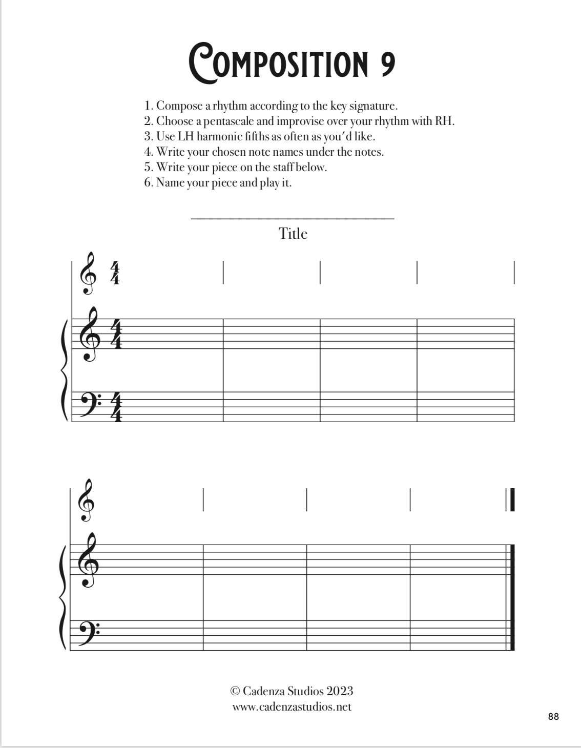 The Cadenza Piano Method - An age-neutral, comprehensive piano method ...