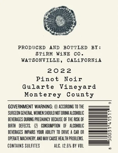 Pinot Noir Wine Labels