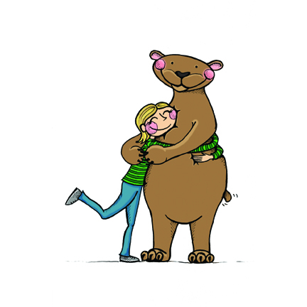 Bear Hug Cartoon