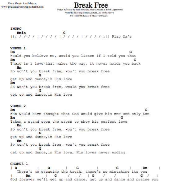 Break Away Guitar Chords
