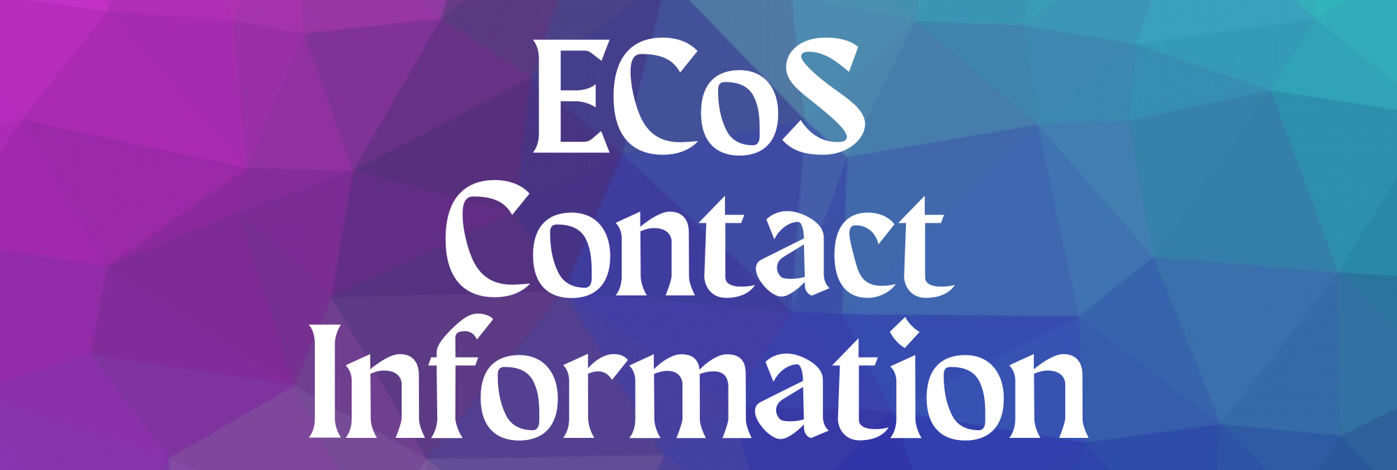 +ECoS Contact Information — Church of the Saviour