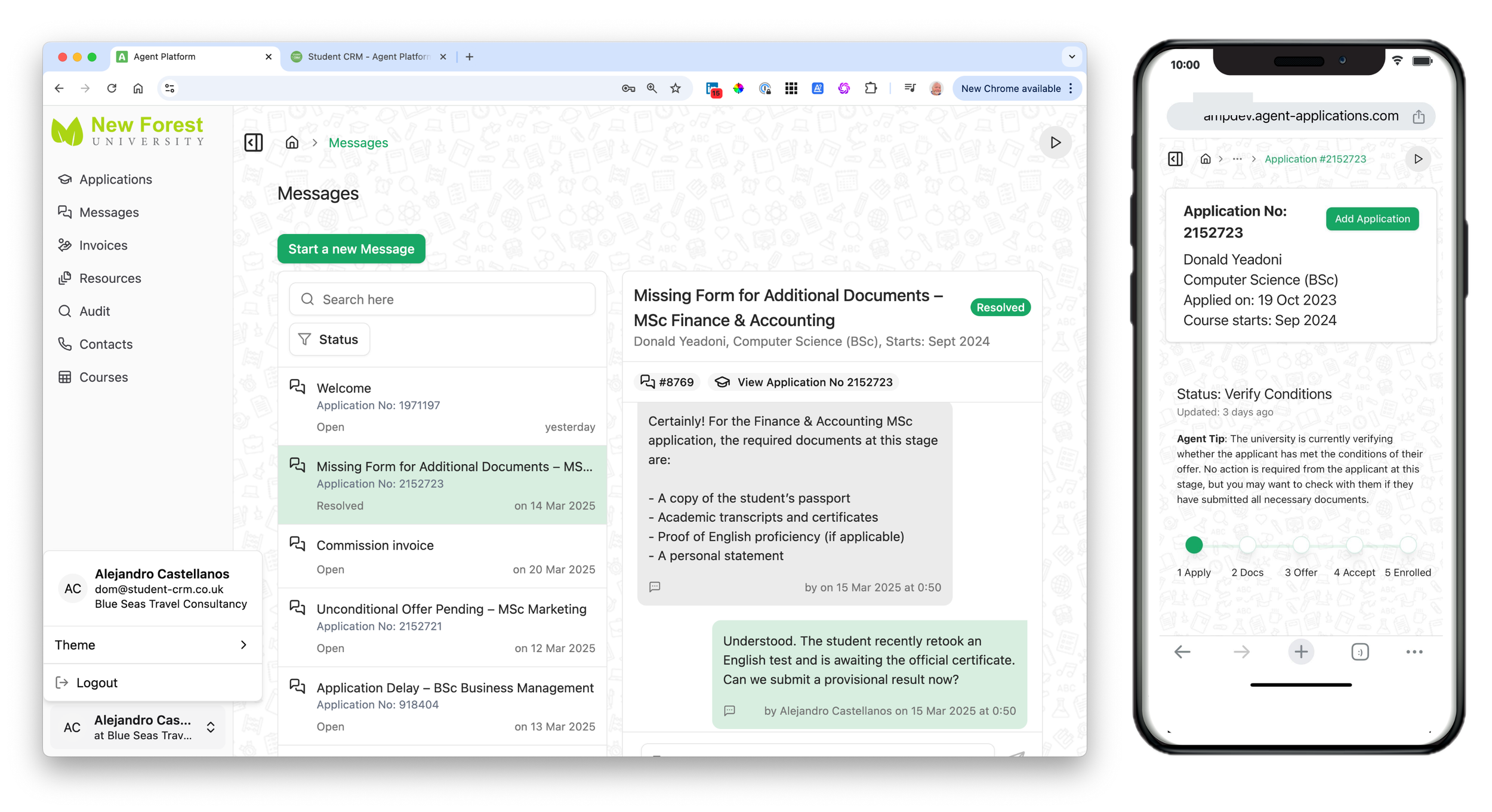 Student CRM - Agent Management Platform for UKVI-Compliant Recruitment