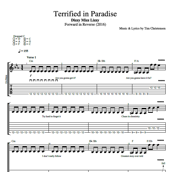 Terrified Guitar Chords