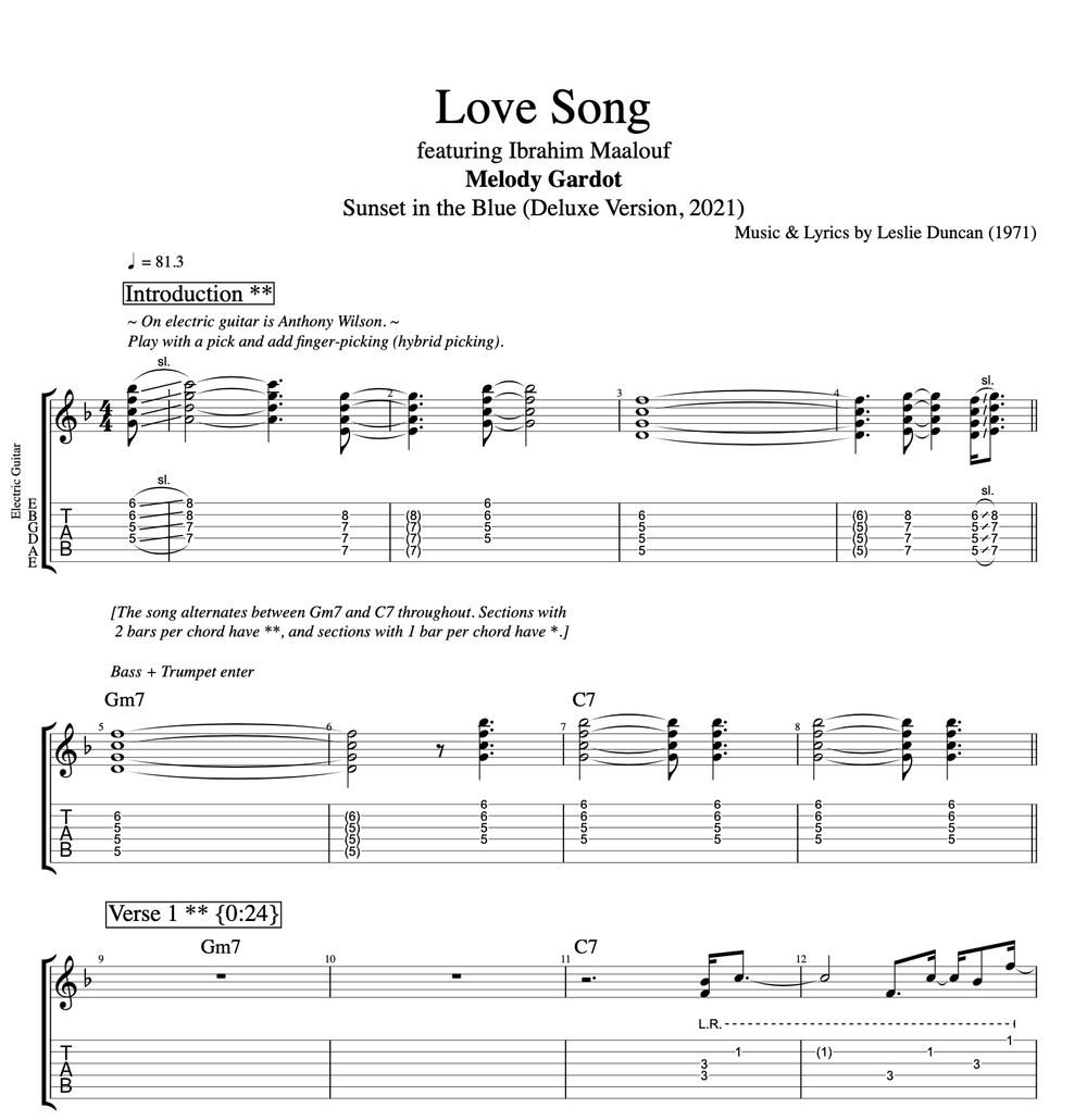 Love Song Guitar Chords