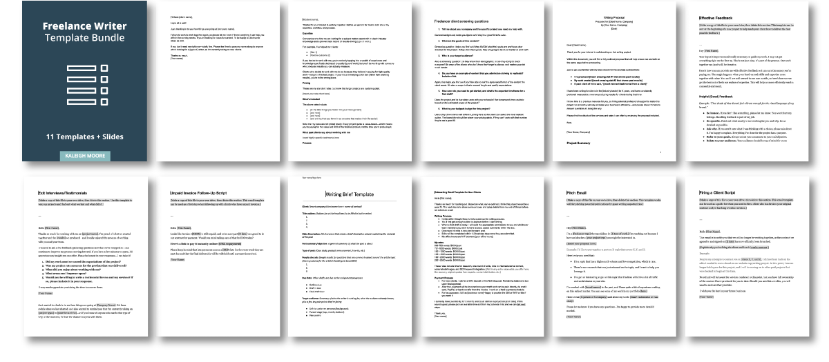 5 templates every freelance writer needs — Kaleigh Moore