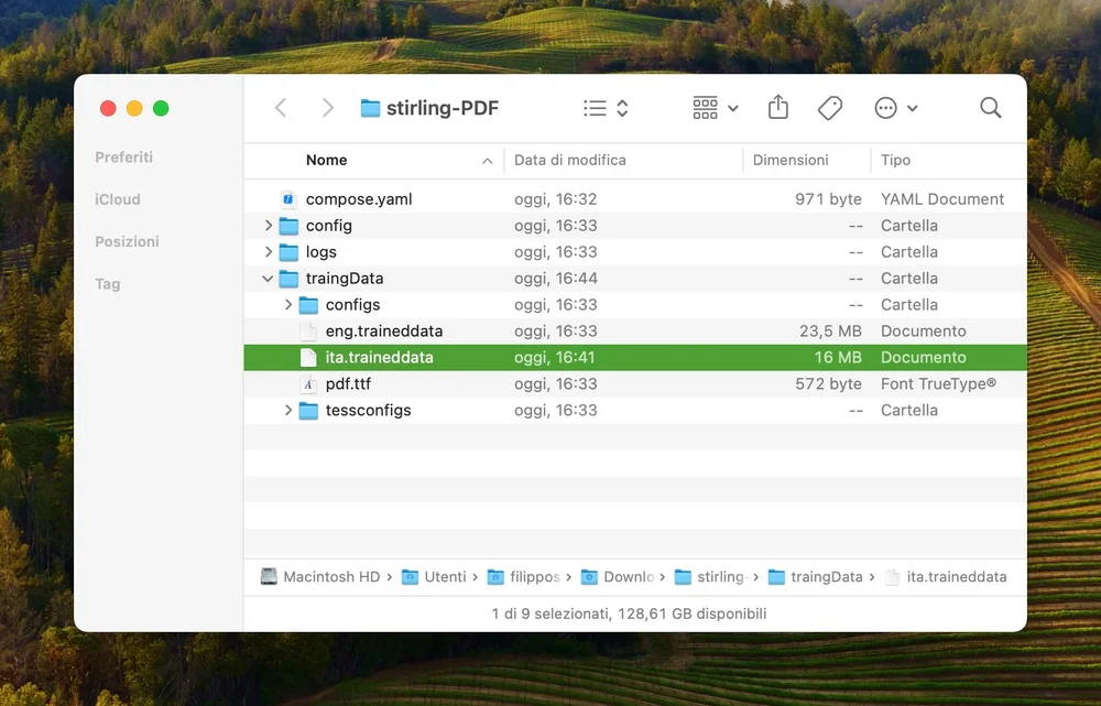 Installazione di Stirling PDF: ottimizzazione dimensioni PDF e loro OCR ...