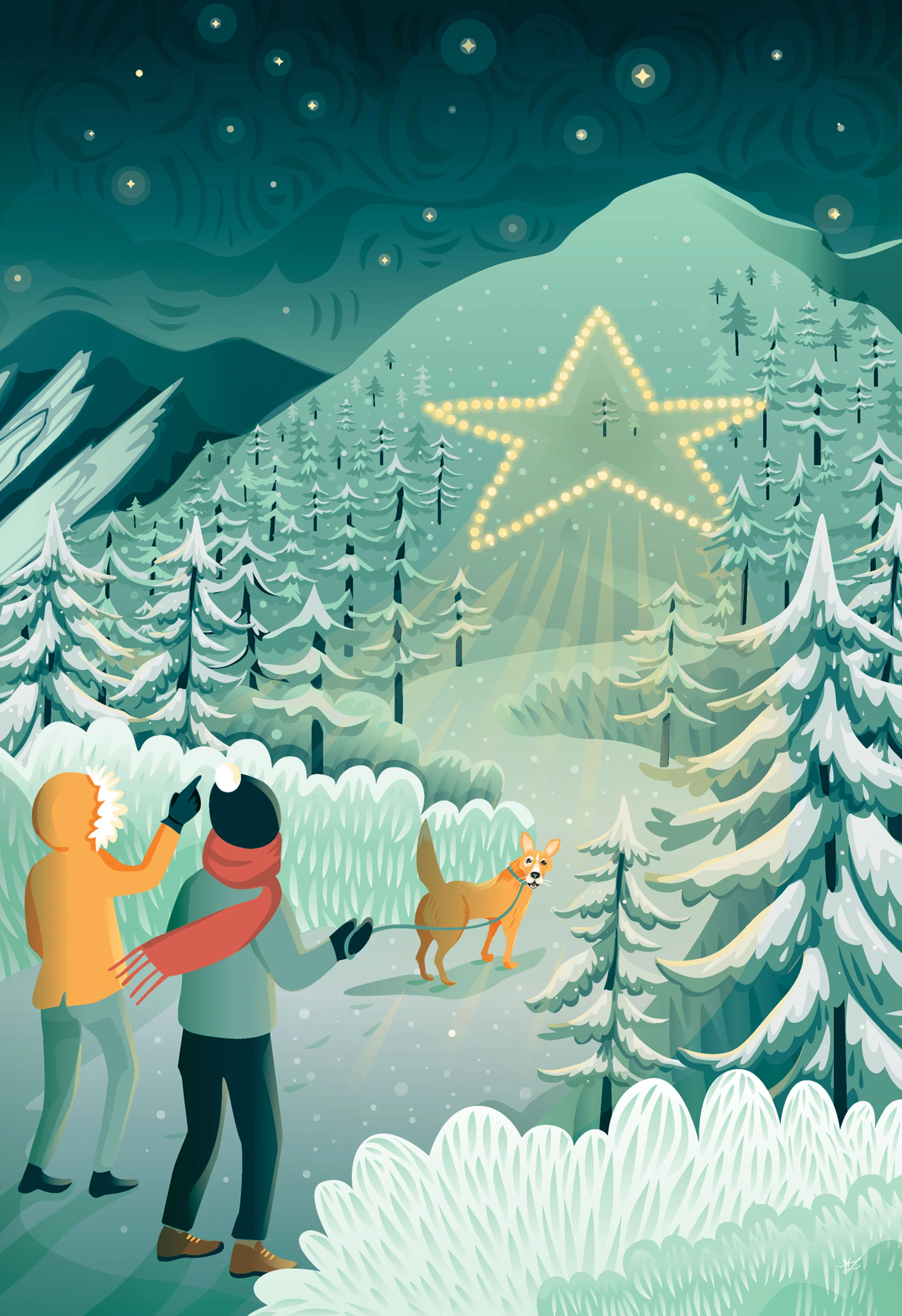 2018 Boulder Star Card — Lenz Illustration & Design