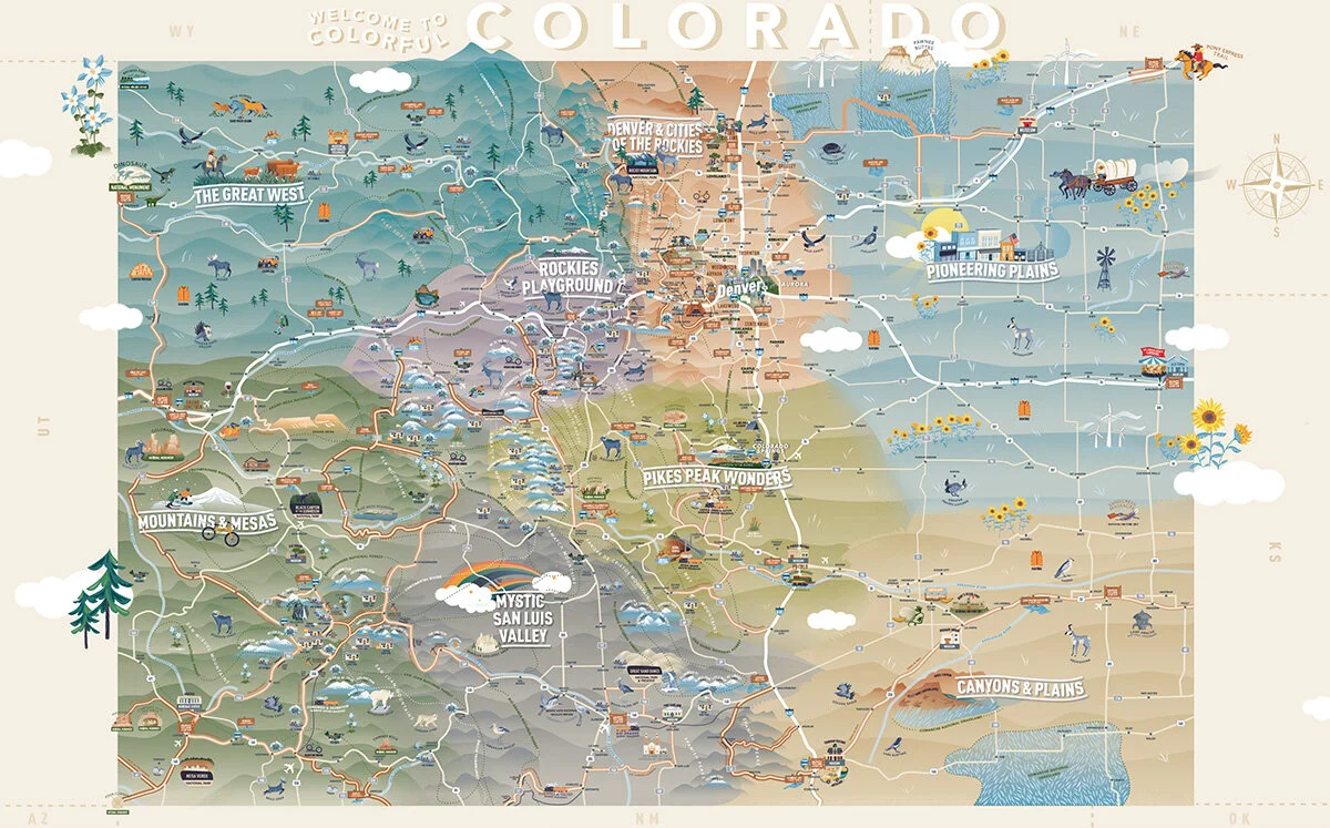 Colorado Welcome Center Maps — Lenz Illustration & Design