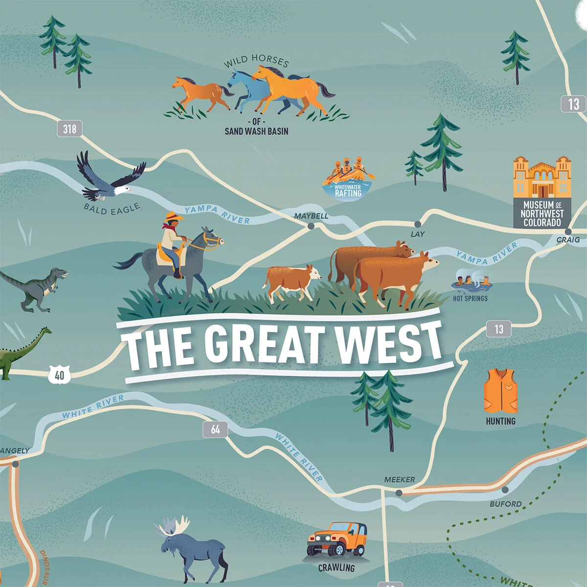 Colorado Welcome Center Maps — Lenz Illustration & Design