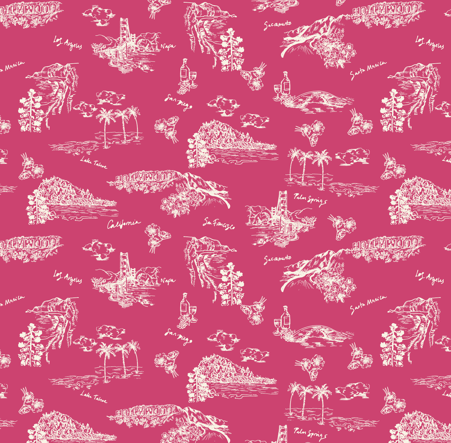 Modern Toile De Jouy Patterns — Textile Designs for Wallpaper and ...