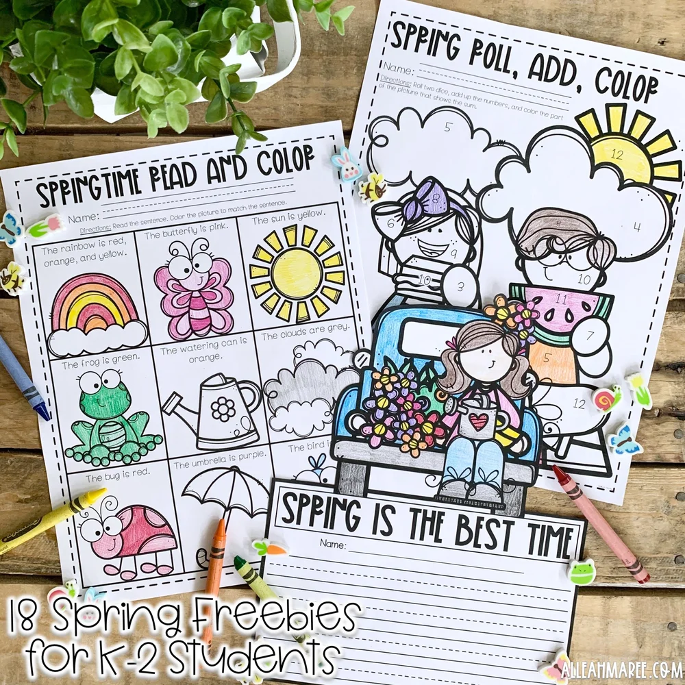 18 Spring Freebies for K-2 Students — Alleah Maree
