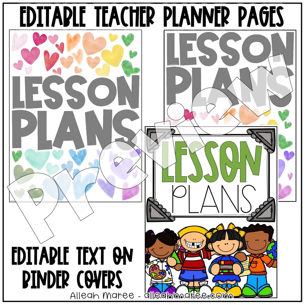 Printable Teacher Binder Covers