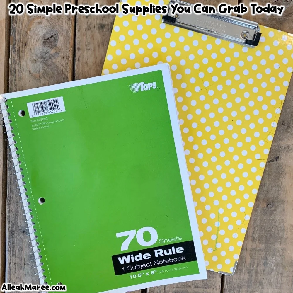 20 Simple Preschool Supplies You Can Grab Today — Alleah Maree