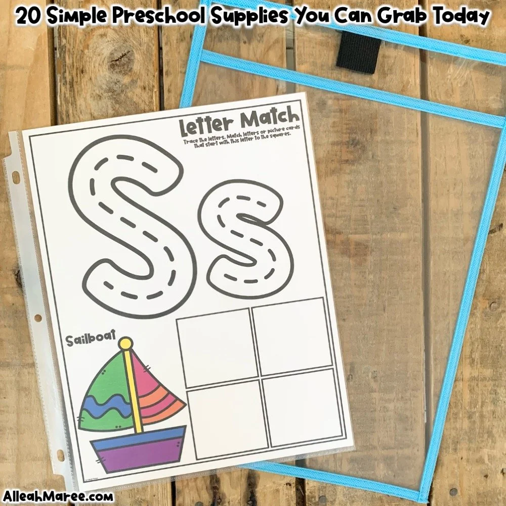 20 Simple Preschool Supplies You Can Grab Today — Alleah Maree