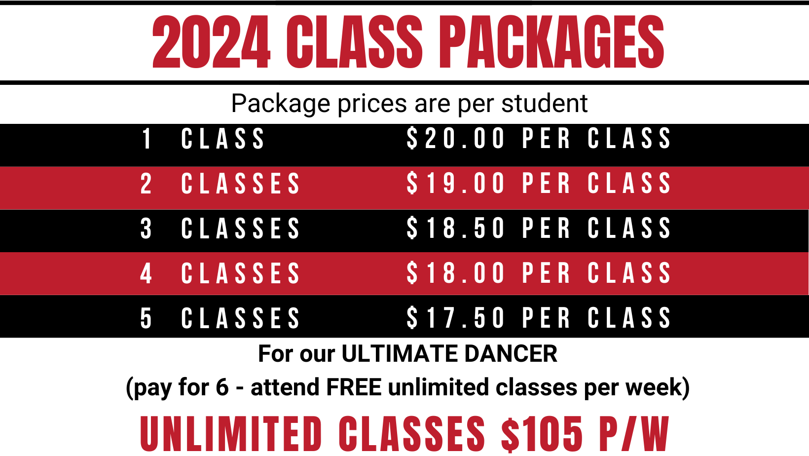 Tuition Fees — Action Dance Academy