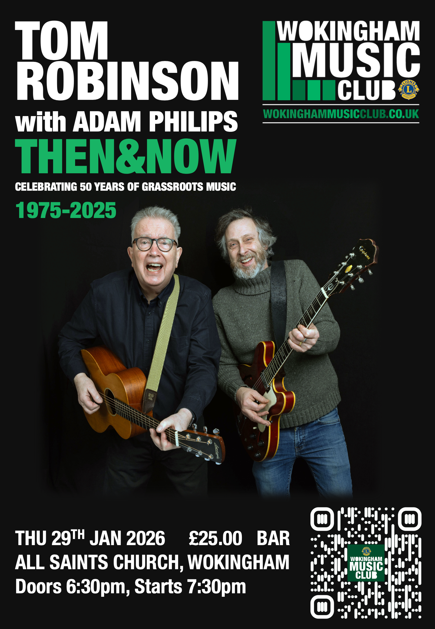 Tom Robinson with Adam Phillips - Then & Now Tour — Wokingham Music Club