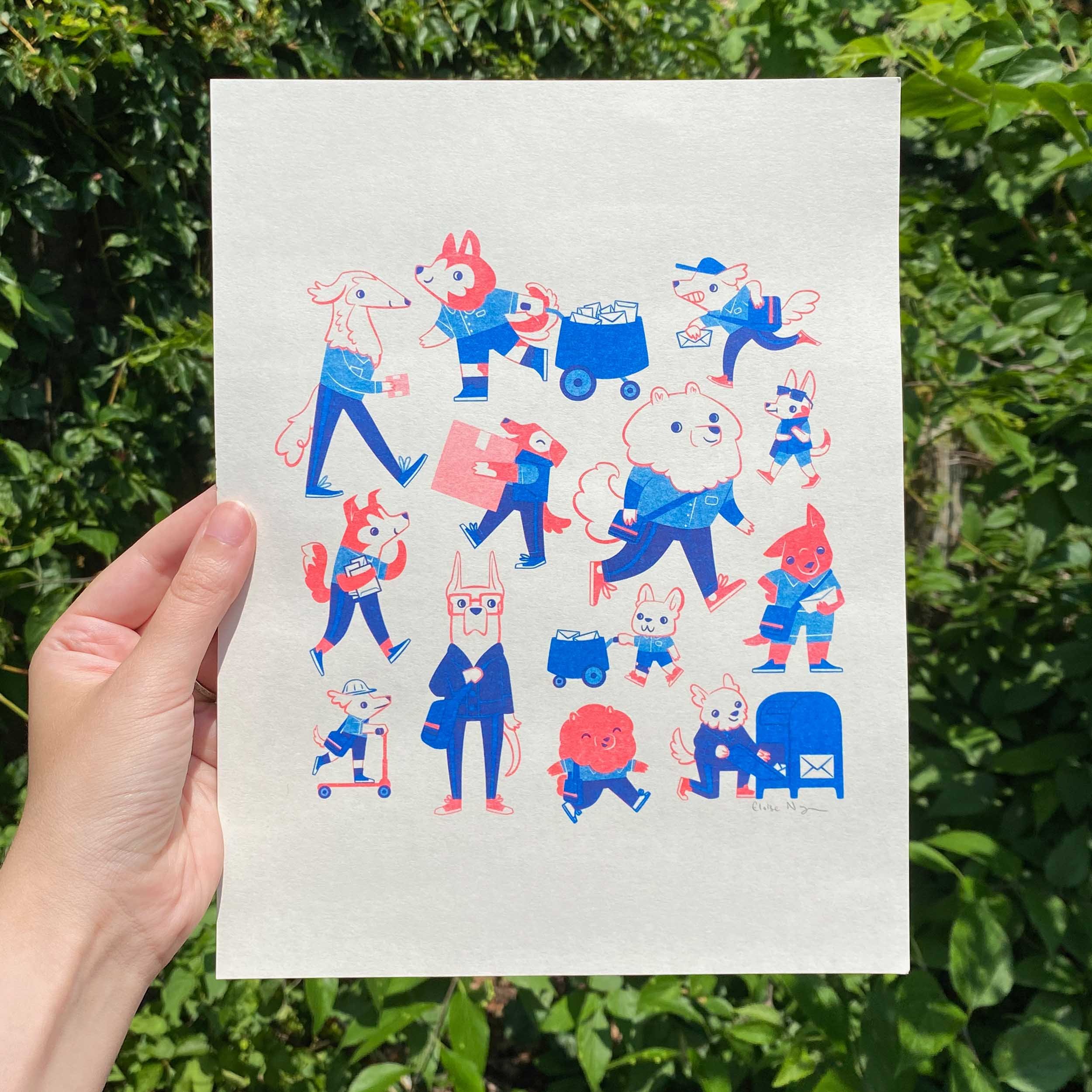 Post Office Dogs Riso Prints — Eloise Narrigan: Children's Illustrator ...