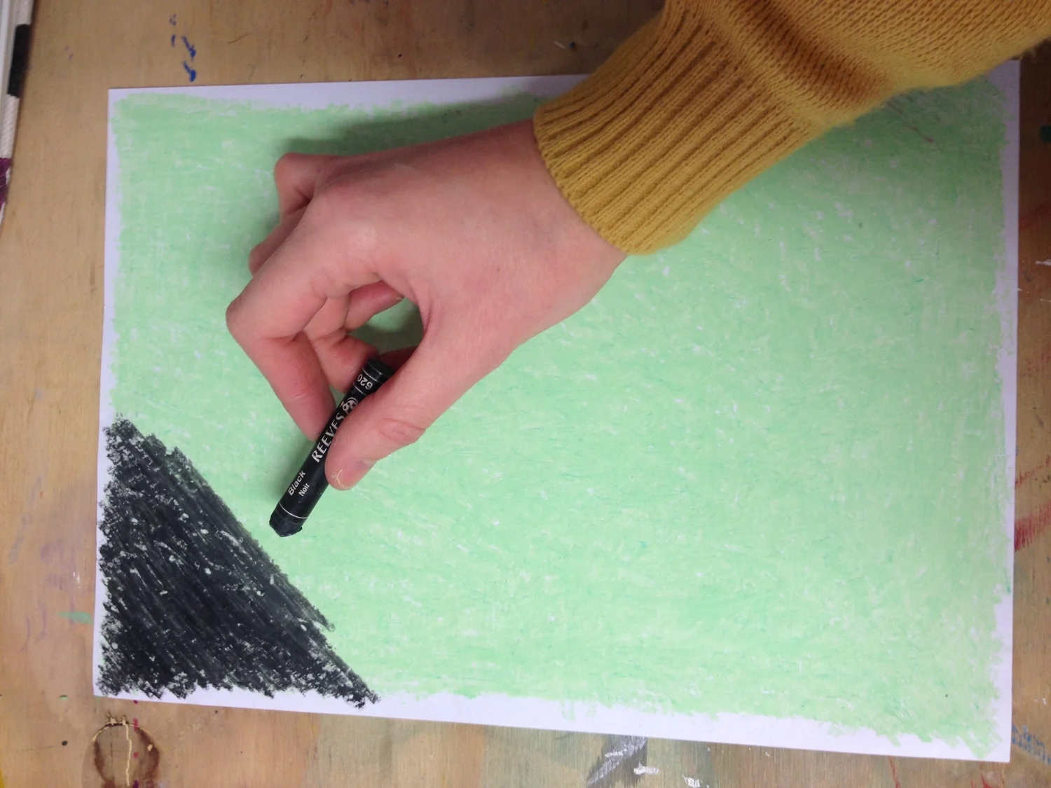 Oil pastel scratching — ARTBOX