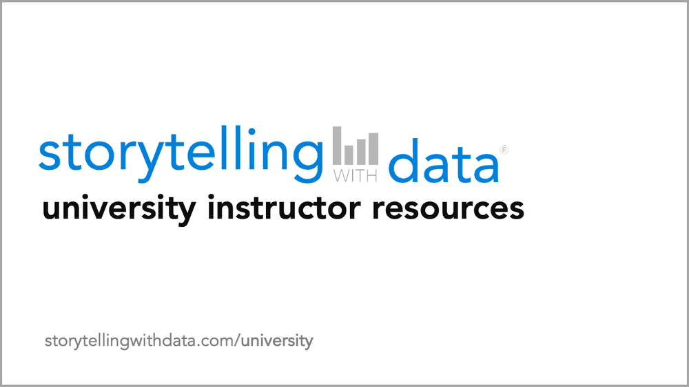 instructor resources — storytelling with data