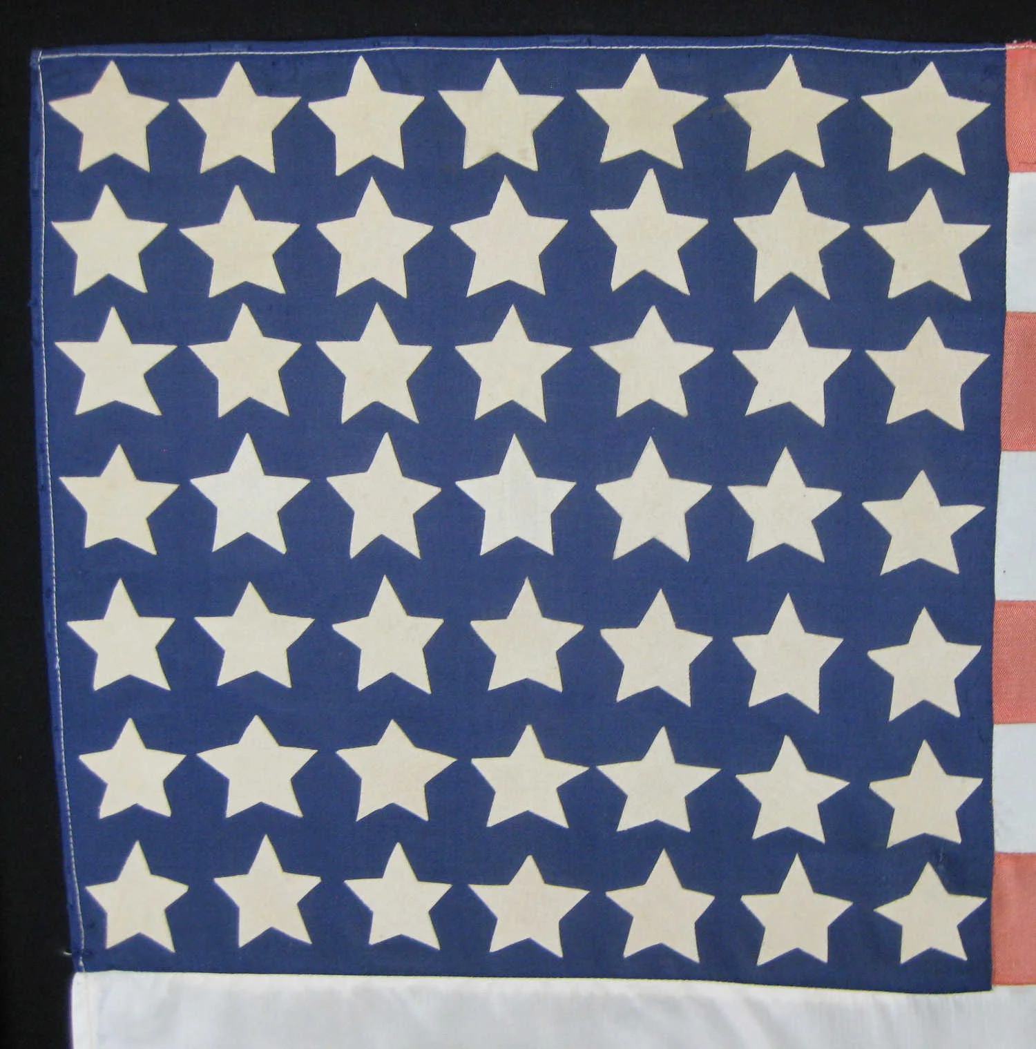 49 Star Antique Flag | A Great Homemade Example | Alaska Statehood ...