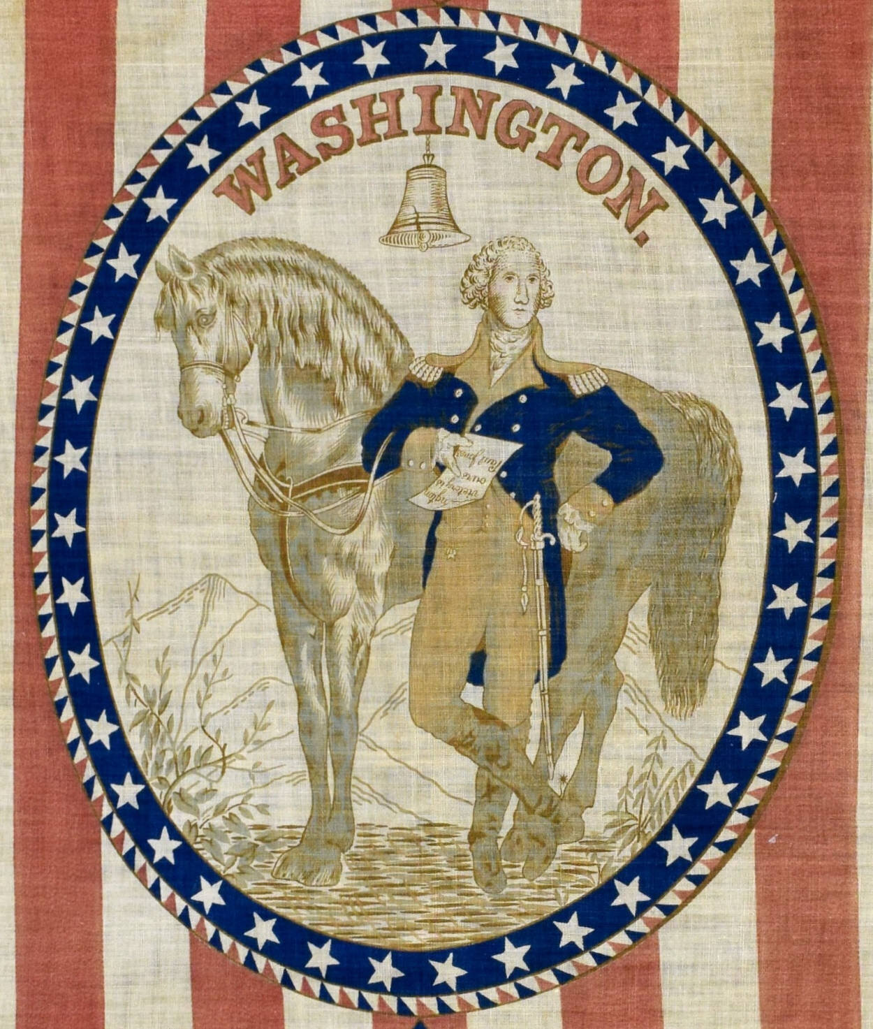 Antique George Washington Banner | Made to Celebrate the Centennial ...