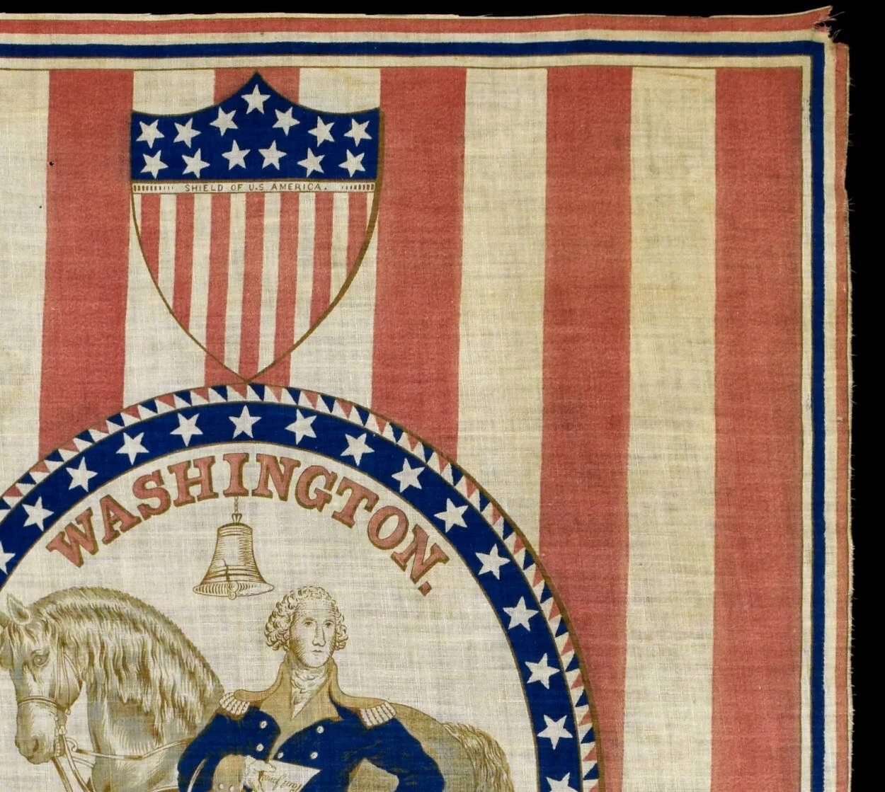 Antique George Washington Banner | Made to Celebrate the Centennial ...