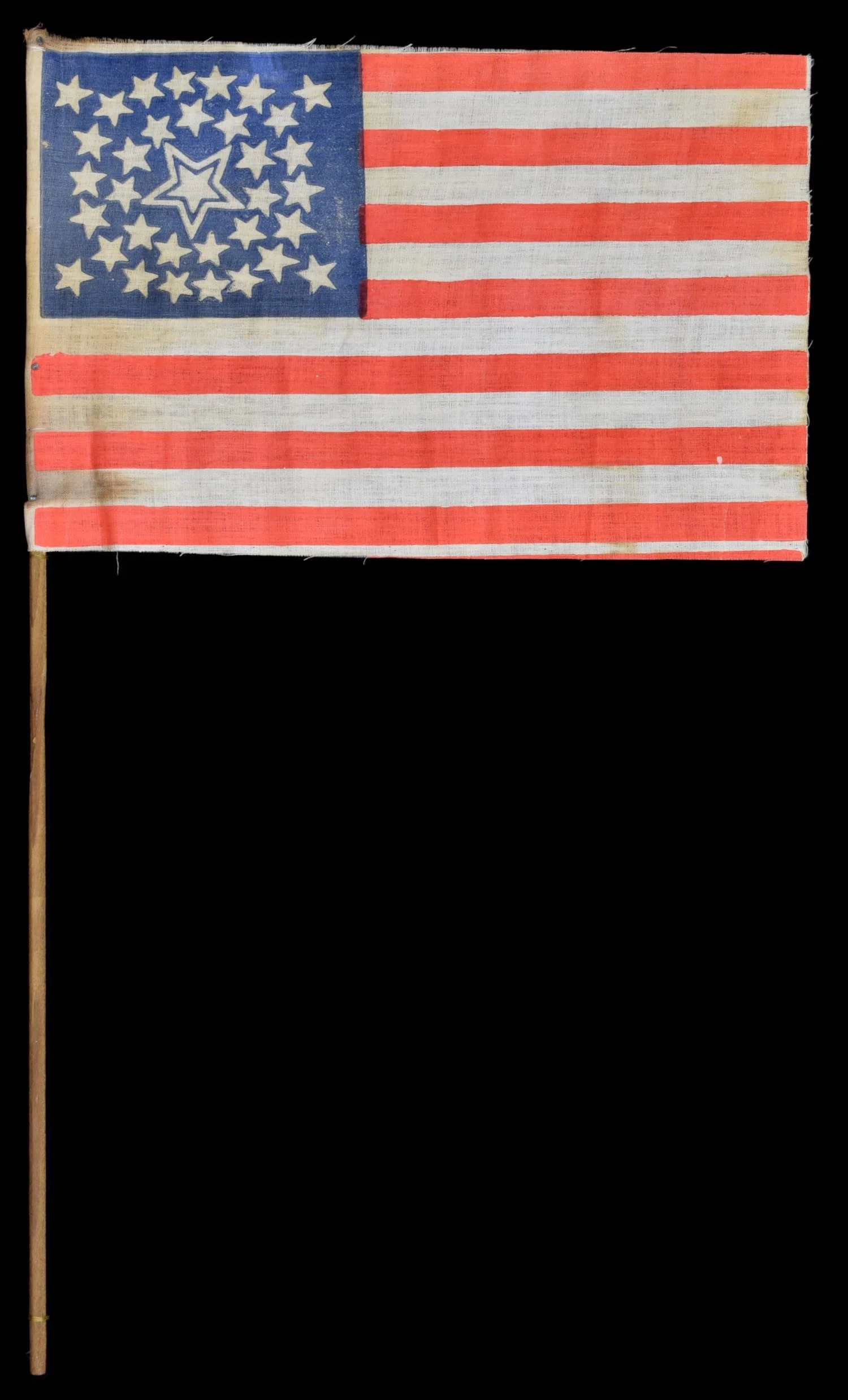 Outstanding 34 Star Antique Flag with a Medallion Star Configuration ...