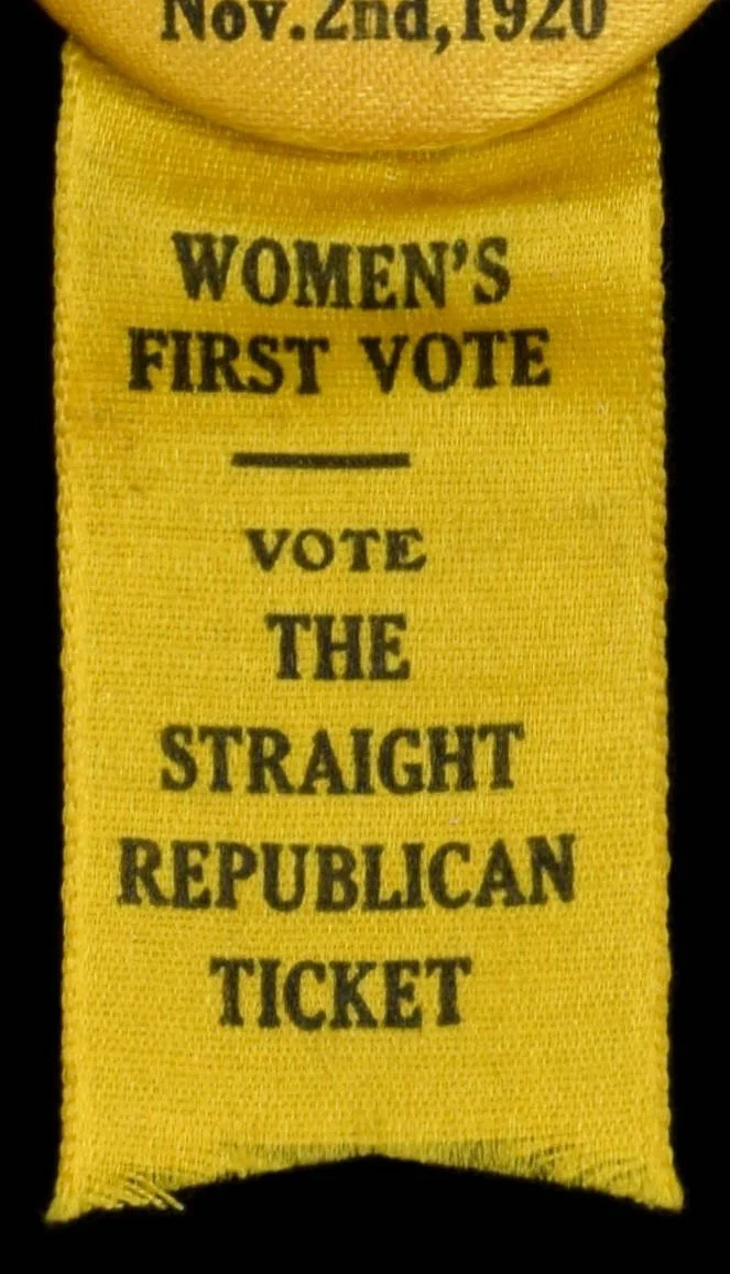 Rare “WOMEN'S FIRST VOTE” Badge | Associated with the 19th Amendment ...