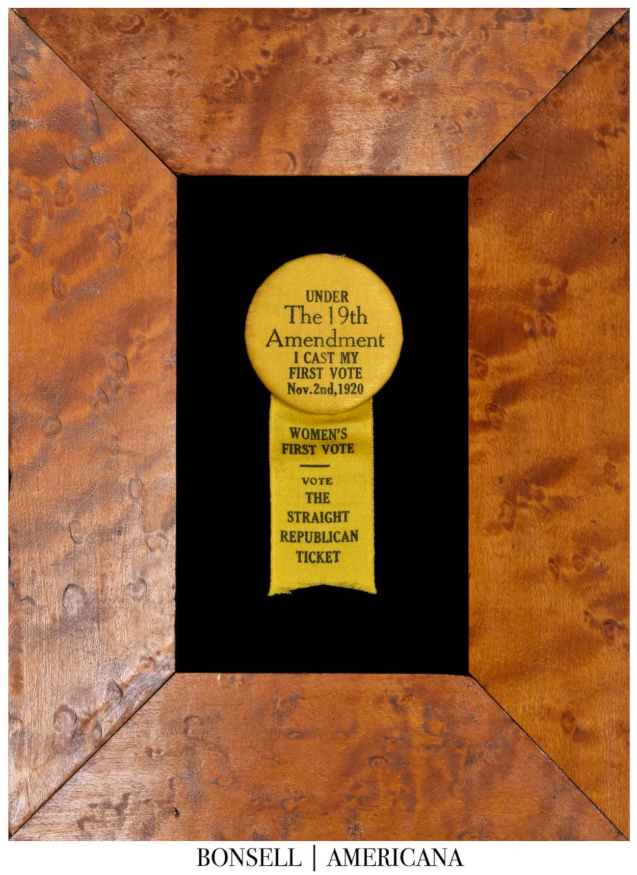 Rare “WOMEN'S FIRST VOTE” Badge | Associated with the 19th Amendment ...