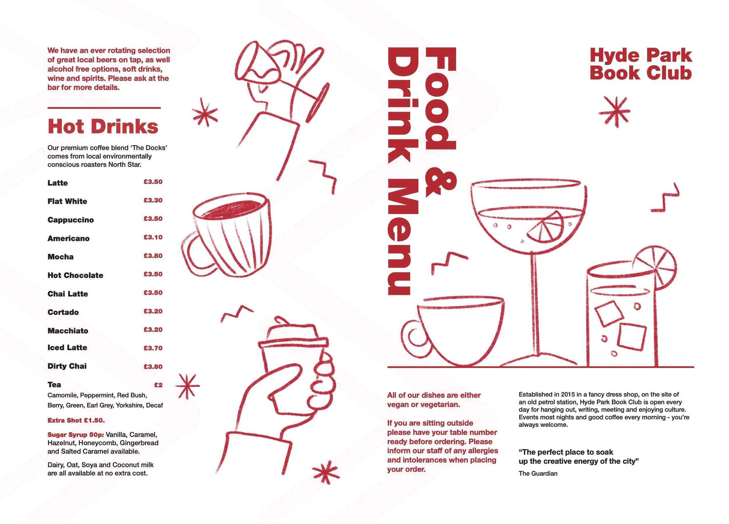 Food Menu — Hyde Park Book Club