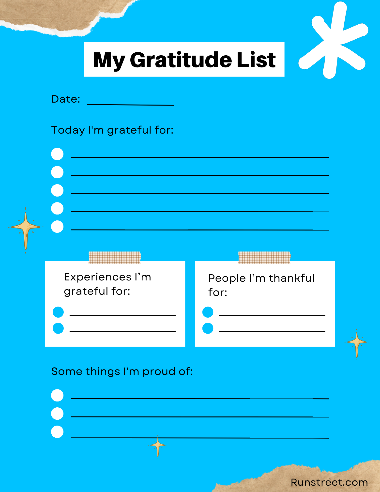 How to Make a Gratitude List + Free Sample Template — Runstreet